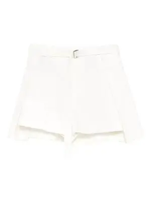 Sacai Buckle-belt Shorts - White