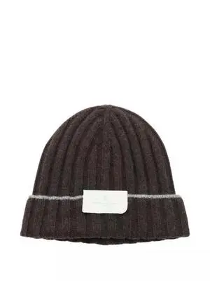 Brunello Cucinelli Brunello Cucinelli Ribbed-Knit Beanie Hat Brown