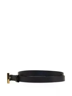 Dsquared2 Leather Belt With Rectangular Buckle - Black