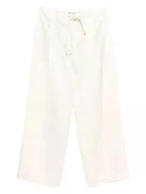 RÓHE Drawstring Straight-hem Trousers - Neutrals