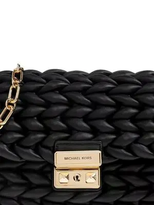 Michael Kors Tribeca Braided Chain Shoulder Bag - Black