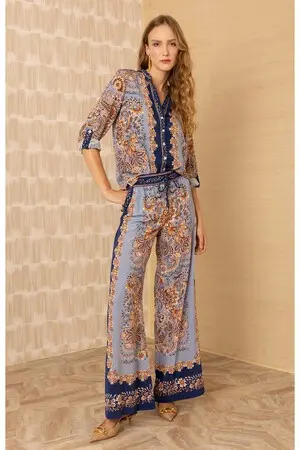 Hale Bob Jaylani Silk Pants - Black