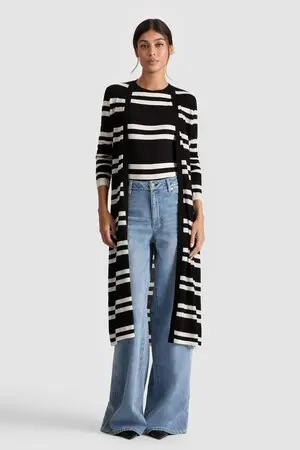 Alice + Olivia Callan Maxi Cardigan - Black