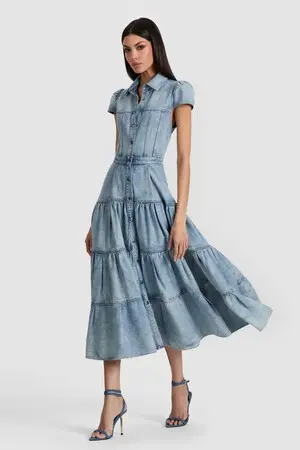 Alice + Olivia Patsy Midi Shirt Dress