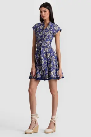 Alice + Olivia Printed Mini Shirt Dress