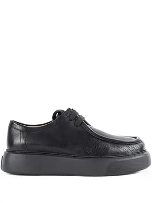 REFERENC Grained-leather Platform Loafers - Black