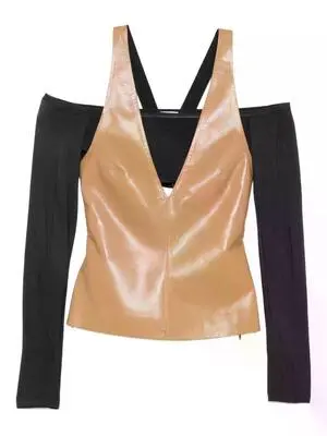 Nanushka Ferr Halterneck Leather Top