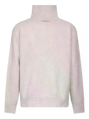 AUTRY Zip Neck Ribbed Sweater