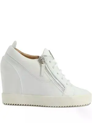 GIUSEPPE ZANOTTI Addy Wedge Zip Sneakers - White