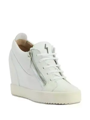 GIUSEPPE ZANOTTI Addy Wedge Zip Sneakers - White
