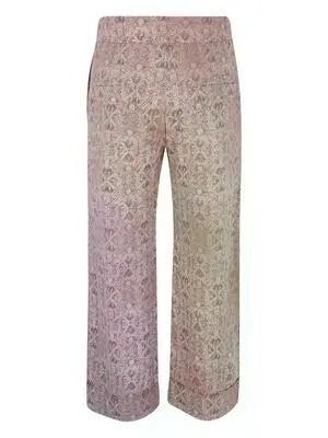 PIERRE-LOUIS MASCIA Geometric-print Wool Trousers