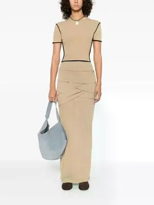 Nanushka Draped-panel Maxi Skirt