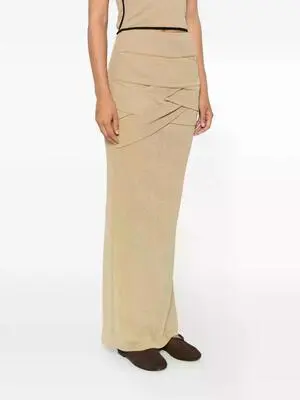 Nanushka Draped-panel Maxi Skirt