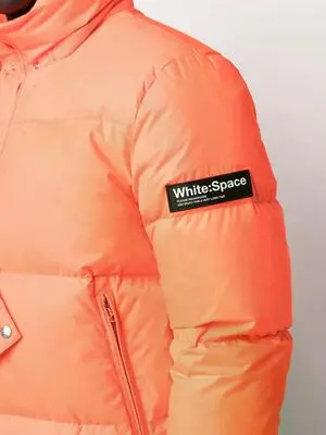 WHITESPACE Logo-patch Padded Jacket - Orange