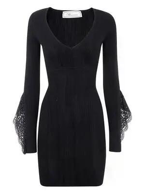 Blumarine Ribbed Mini Dress