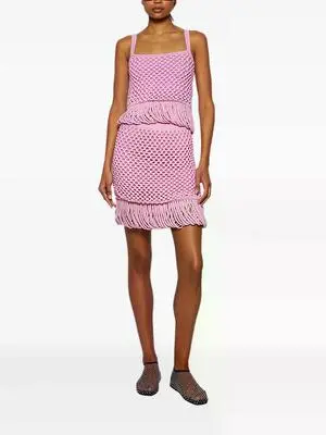 DIOTIMA Loop Fringe Knit-mesh Tank Top
