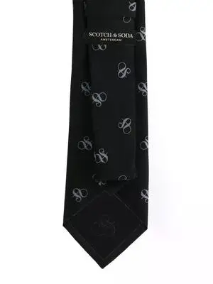 Scotch & Soda Logo-print Neck Tie