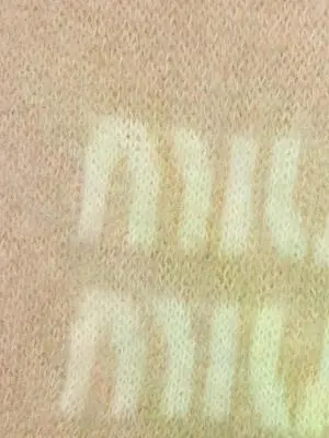 Miu Miu Logo-jacquard Fringed Scarf