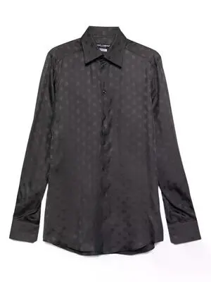 Dolce & Gabbana Logo-pattern Silk Shirt