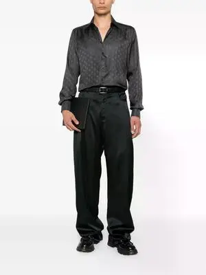 Dolce & Gabbana Logo-pattern Silk Shirt