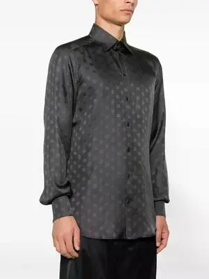 Dolce & Gabbana Logo-pattern Silk Shirt