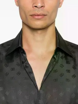 Dolce & Gabbana Logo-pattern Silk Shirt