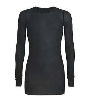 Rick Owens Ribbed Long-sleeve T-shirt - Black