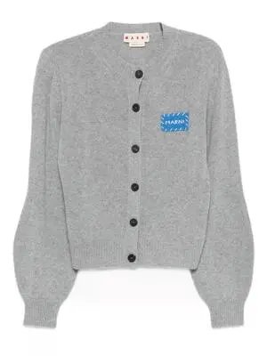Marni Button-fastening Logo-patch Cardigan