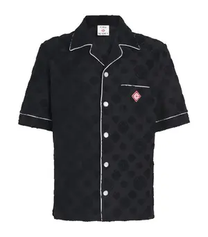 Casablanca Towelling Monogram Shirt - Black