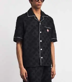 Casablanca Towelling Monogram Shirt - Black