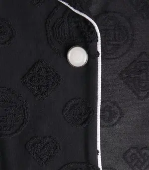 Casablanca Towelling Monogram Shirt - Black