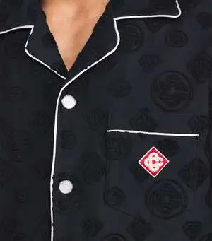 Casablanca Towelling Monogram Shirt - Black