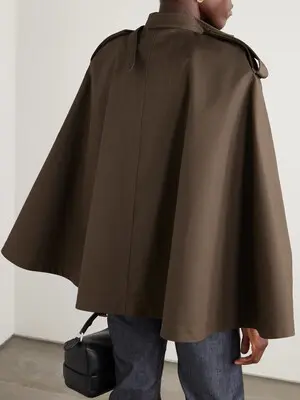 Burberry Double-breasted Cotton-gabardine Cape