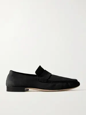 THE ROW Suede Loafers