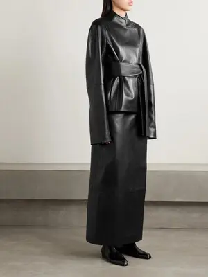 Khaite Quinn Leather Maxi Skirt