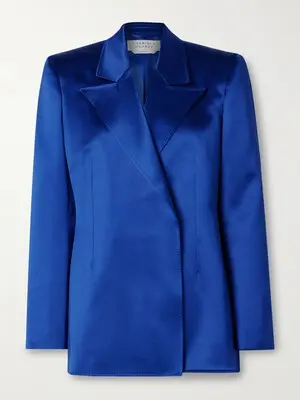 Gabriela Hearst Aleah Silk-satin Blazer - Blue