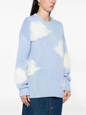 Fiorucci Cloud-appliqué Wool Sweater