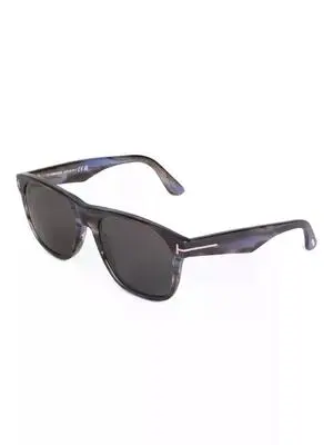 TOM FORD Striped Rectangle Sunglasses