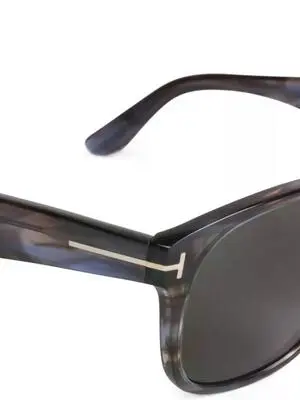 TOM FORD Striped Rectangle Sunglasses