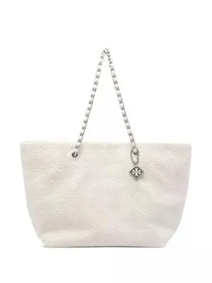 Tory Burch Ella Chain-trimmed Textured Tote Bag