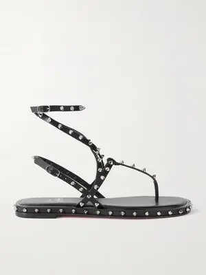 CHRISTIAN LOUBOUTIN Bombina Studded Leather Sandals - Black