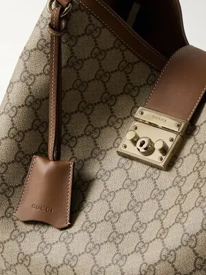 Gucci Padlock Large Leather-trimmed Printed Coated-canvas Shoulder Bag