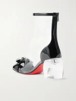 CHRISTIAN LOUBOUTIN Patent Leather-trimmed Pvc Ankle Boots
