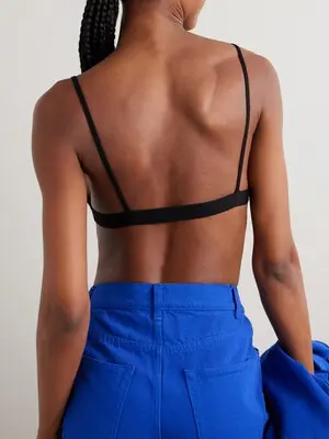 Gabriela Hearst Chevier Ribbed Wool Bralette - Black