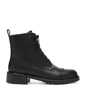 MALONE SOULIERS Leather-shearling Miller Ankle Boots