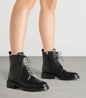 MALONE SOULIERS Leather-shearling Miller Ankle Boots