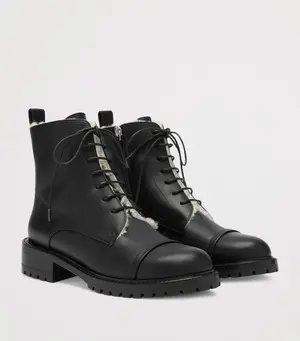 MALONE SOULIERS Leather-shearling Miller Ankle Boots