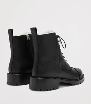 MALONE SOULIERS Leather-shearling Miller Ankle Boots