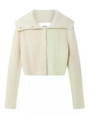 Axel Arigato Celine Ribbed Cardigan - Neutrals