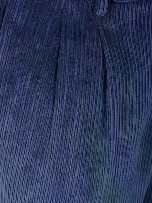 BARBA NAPOLI Pleated Corduroy Trousers - Blue